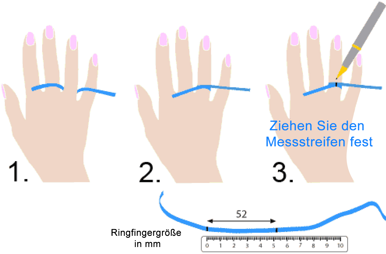 Einfach Ihre Ringgr e Ermitteln NM Schmuck Uhren